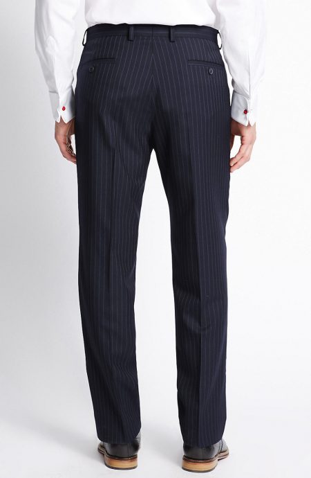 Navy Blue Pinstripe 3 Piece Suit With Free Test Suit To Ensure Correct Fit