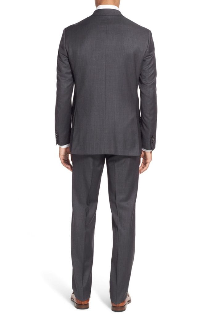 Merino Wool Cashmere Blend Suit - Mens Charoal Grey Suit
