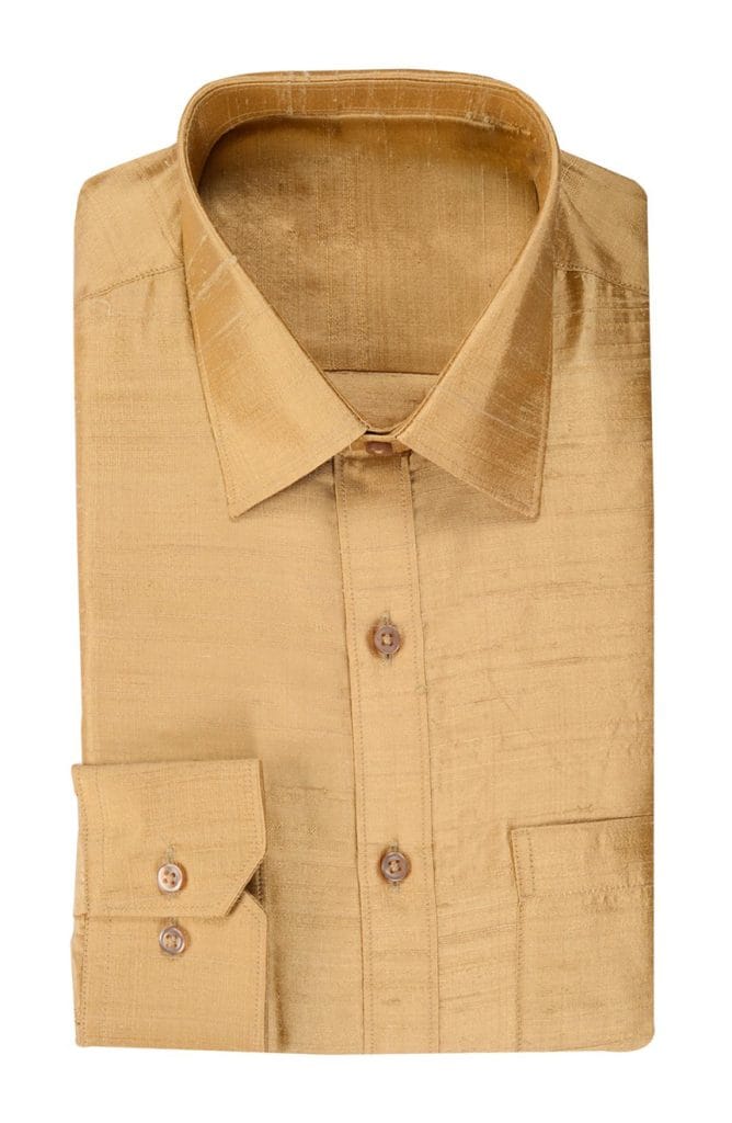 Men's raw silk shirts custom made in vibrant colors