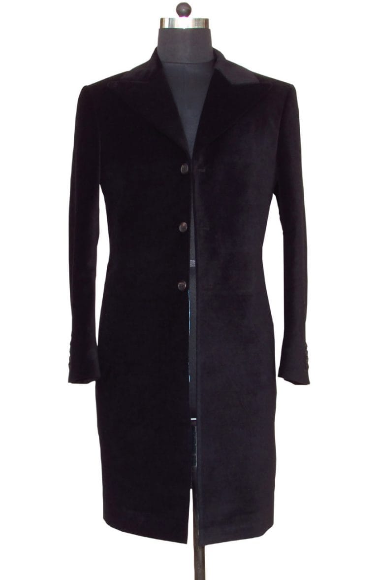 12th Doctor black velvet frock coat Peter Capaldi cosplay