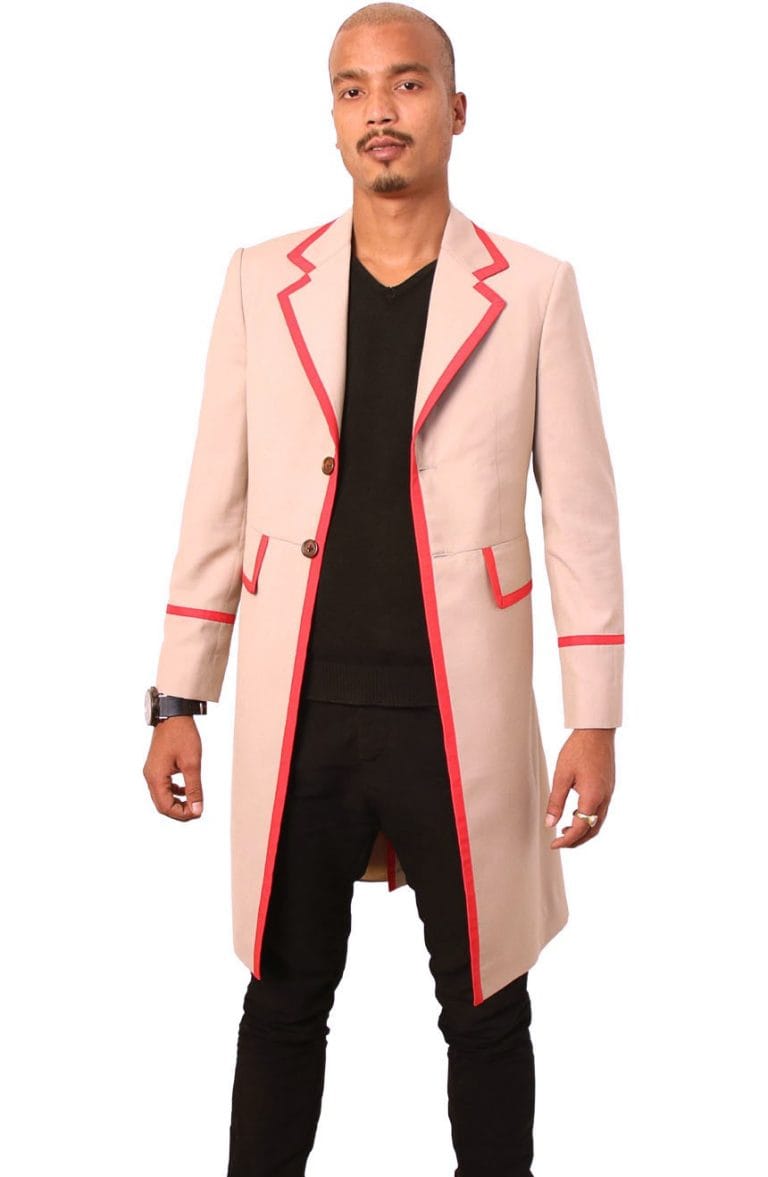 5th Doctor cosplay beige frock coat outfit - Free Test Coat