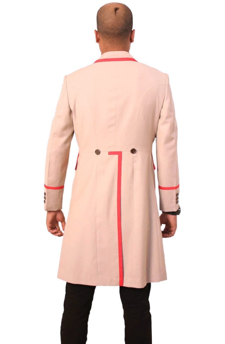 5th Doctor cosplay beige frock coat outfit - Free Test Coat