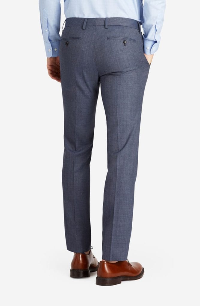 Slate Blue Wedding Suit | Custom Tailored in Sharkskin Wool