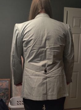 7th Doctor Who jacket in stone and dark brown for Seventh Doctor cosplay