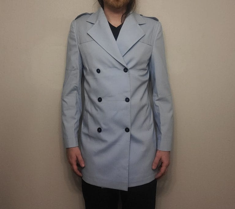 Men's double breasted long peacoat | Baron Boutique