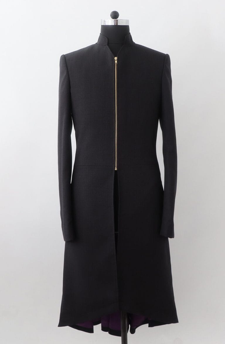 Modern Wool Tailcoat | Men's Zip Flared Coat | Baron Boutique